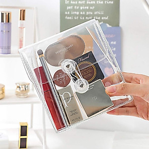 ZMLSED Washi Masking Tapes Multi Organizer Pouch, Minimalist Transparent Large-Capacity Visible Portable Storage Bag for Stationery Stickers Travel Small Object Planner Pens Journal Supplies