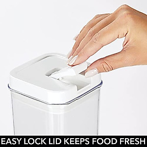 mDesign Airtight Food Storage Container Combo Pack with Lid for Kitchen, Pantry, or Cabinet - Cereal, Snacks, Pasta, Candy, Rice, Beans, Baking - BPA Free, Set of 5 - Clear