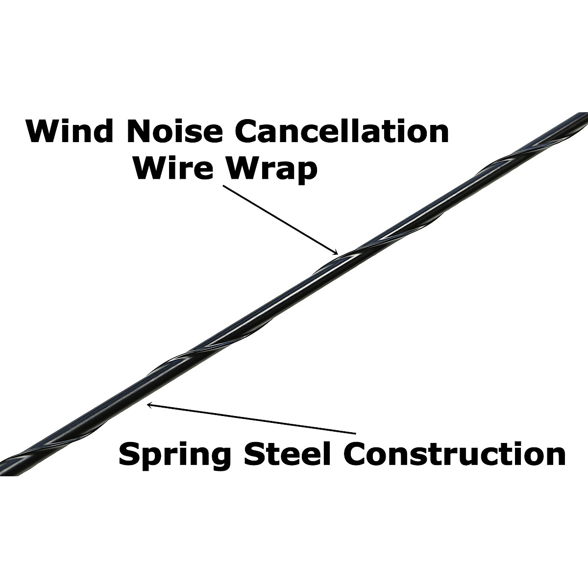 AntennaMastsRus - 31 Inch Black Antenna fits Ford F-150, F-250, F-350, F-450, F-550, F-600, F-650 | Dodge Ram 1500, 2500, 3500 - Stainless Steel Threading