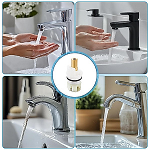 RP25513 Faucet Stem Replacement Kit for Delta Two-Handle Faucets - Includes RP24096 Cartridge, RP4993 Seat & Spring, RP24097 Turn Stop - Durable Brass & Plastic Construction (1 Pack)