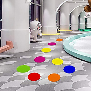 54 Pack Reusable Spot Marker,Circles in 6 Colors for Classroom Kindergarten sit Carpet (Each Measure 4” in Diameter)