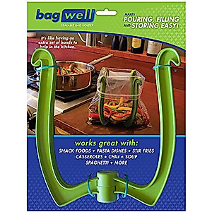 Dial Industries 1 Gallon Well Sealable Holder for Food Storage Bags, White