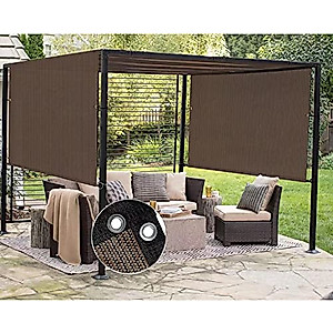 FAIR WIND Shade Cloth 90% Sun Shade Fabric Privacy Screen Shade Cover Patio Canopy with Grommets Shade Net for Garden Outdoor Pergola 10 x 12 FT - Mocha