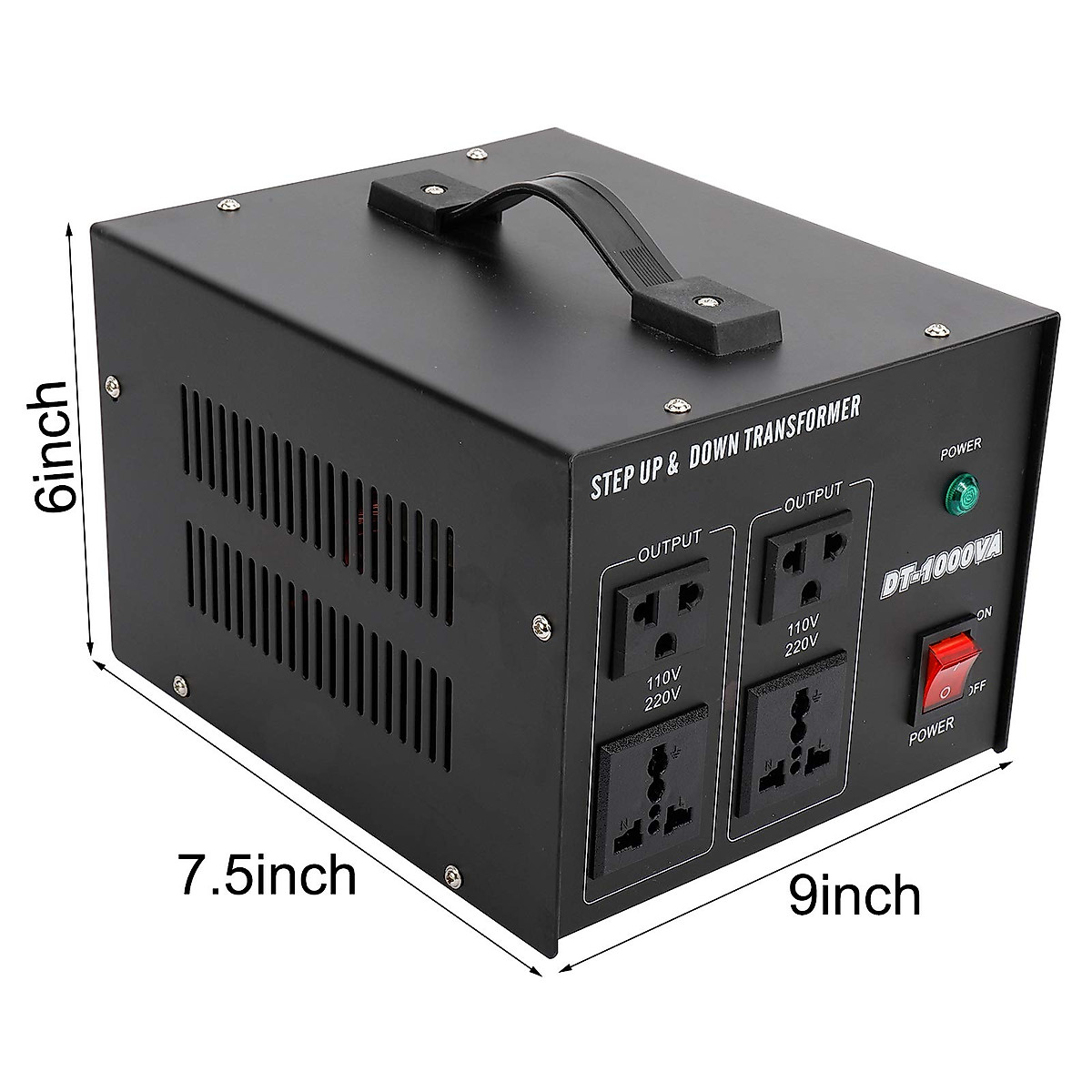 Patioer 1000W Voltage Converter Transformer(230V to 110V, 110V to 230V), Step Up/Down Converter 110/120 Volt - 220V/230V/240V Volt (1000W)