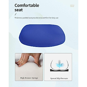 Hkeli Ergonomic Office Chair Computer Desk Chair Cheap Mid Back Mesh Office Chair with Wheels Back Support Armrest Adjustable Height Rolling Swivel Task Executive Works Chair for Women Men, Blue