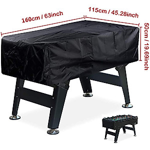 Foosball Table Cover Soccer Table Cover Protection Waterproof Outdoor/Indoor UV Resistant-63x45x19 inches (LxWxH)