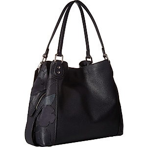 Coach Patchwork Tea Rose Edie 31 Shoulder Bag Sv/Navy One Size