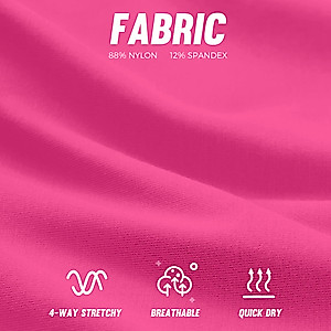 GLESTORE Flowy Shorts for Women Summer Girls Cheer Shorts Running Preppy Athletic Skirt Tennis Skorts Workout Gym Short Rose Red XS