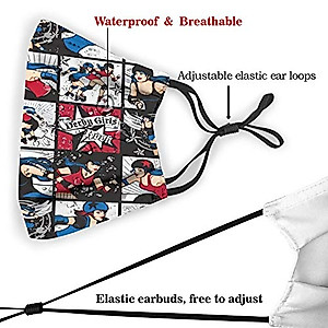 Roller Derby Comic,Face Mask Reusable Washable Masks Cloth for Adult and Kids