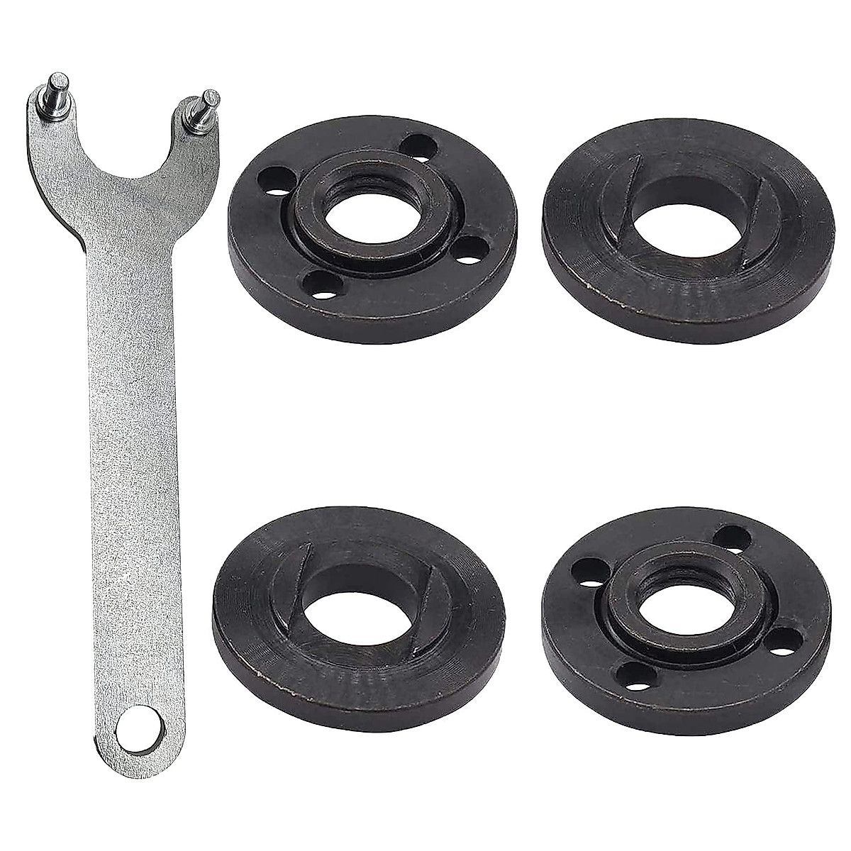 Homhelar Grinder Flange Angle Wrench Spanner Metal Lock Nut for Dewalt Makita 193465-4 Bosch Black & Decker Ryobi 4.5" 5" 5/8-11