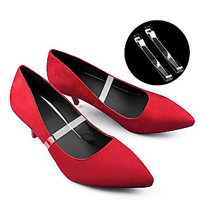 5 Pairs Womens Transparent Silicone Invisible Shoe Strap Elastic Shoes Band High Heels Anti-loose Shoelace for Holding Loose High Heel