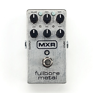 Dunlop MXR M116 Fullbore Metal Distortion Guitar Pedal with AC Power Supply, 2 Patch Cable and 6 Guitar Picks