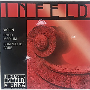 Thomastik Infeld Red 4/4 Violin String Set - Medium Gauge with Removable Ball End Gold-plated Steel E