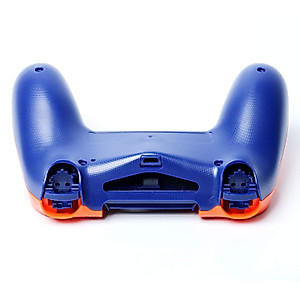 HUAYUWA Plastic Game Controller Housing Case with Buttons Replacement Set Fits for Playstation 4 Slim 4.0 JDM-040 (V1 Version), Sunset Orange