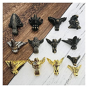 Household Furniture Hardware Hinges 1 Piece Of Vintage 3-color Jewelry Box Gift Box Wooden Box Corner Protector Foot Leg Spiritual Support Bracket DIY Craft Wooden Box (Color : 18)