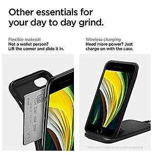 Spigen Rugged Armor Designed for iPhone SE 2022 Case/iPhone SE 3 Case 2022 / iPhone SE 2020 Case/iPhone 8 Case/iPhone 7 Case - Matte Black