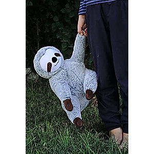 SENSORY4U Weighted Stuffed Animal- Super Soft, Cute Bear Weighted Sloth Stuffed Animal- 2.5lbs Weight for Comfort and Stress Relief- Durable, Comfy Weighted Plush Toy for Kids & Adults