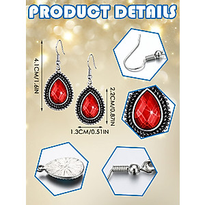 MTLEE 9 Pairs Boho Dangle Earrings Set Pearl Drop Crystal Earrings for Women Teardrop Earrings Rainbow Earrings