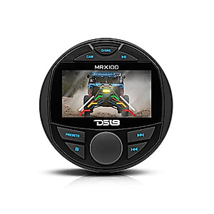 DS18 MRX100 Marine Boat Head Unit - 2 Zones, 4 Volts Output, RDS 4X40 Watts, TFT Video Screen, No CD Player, Bluetooth Audio, IPX6 Rated, USB, MP3, AM/FM Radio Receiver