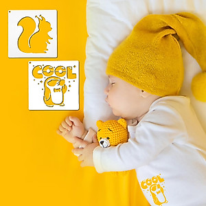 22pcs Baby Stencils, Baby Shower Stencils Baby Stencils for Painting Stencils for Fabric Painting Baby Shower for Baby Onesies Bib Bodysuit Bag Shirt Shoes