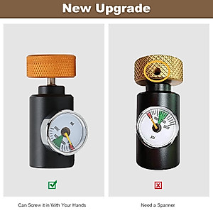 Pilipane CO2 case Refill Adapter Connector Kit, CO2 Adapter for soda stream Water Maker with 3000psi Pressure Gauge, Soda Water Cylinder CO2 Refill Connector Adapter Accessories