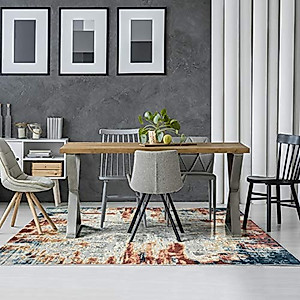 LUXE WEAVERS Olimpia Collection 5956 Multi Modern Abstract Area Rug 9x12