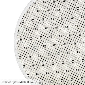 3ft Round Small Area Rug Nautical Map Sailboat Bathroom Rugs Soft Non-Slip Floor Carpet Bedroom Living Room Decorative Machine Washable