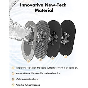 MontVoo-Bathroom Rug Mat-Bath Mat Rug for Bathroom Non Slip Absorbent No Stains Quick Dry Bathroom Floor Mat Washable-Thin Bathroom Rugs Fit Under Door-Rubber Bathmat Shower Rug-17"x27" Gray