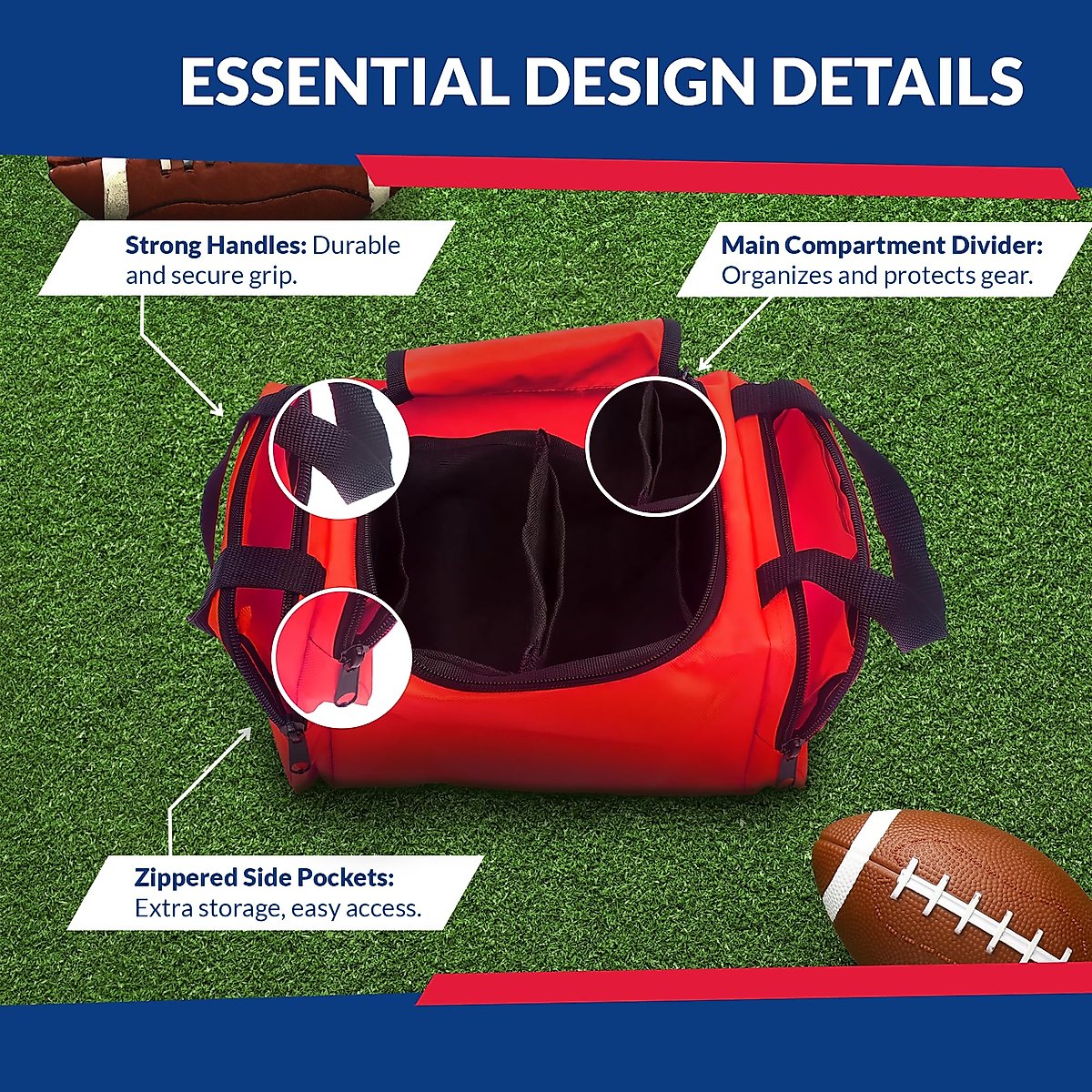 Dixie EMS Dixigear Empty First Responder II Bag 10.5" x 5" x 8" - Red