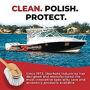 Shurhold 1950 Marine Mate 6 Inch Stiff Bristle Brush with 48 Inch Handle
