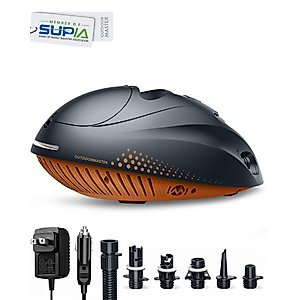 OutdoorMaster 16PSI High Pressure SUP Air Pump with Rechargeable Battery The Whale - Intelligent Dual Stage Inflation & Auto-Off Feature and Deflation Function for Inflatable Stand Up Paddle Boards