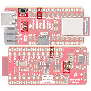 SparkFun RedBoard Artemis Nano Machine Learning Development Board Includes BLE 1 megabyte of Flash USB-C Qwiic I2C MEMS Microphone Compatible with Arduino IDE TenserFlow Models Small Footprint