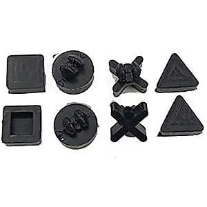 Replacement Bottom Rubber Feet Pads Kit Cover Set for PS4 Pro Console Housing Case Black