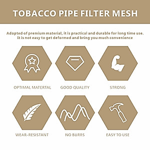 60PCS Pipe Screens 3/4Inch Stainless Steel Mesh Clean Screens, Bowl Screens3/4 Inch, Along with a 3-in-1 Cleaning Tool, Brush, and Stainless Steel Storage Box Adjustable Size