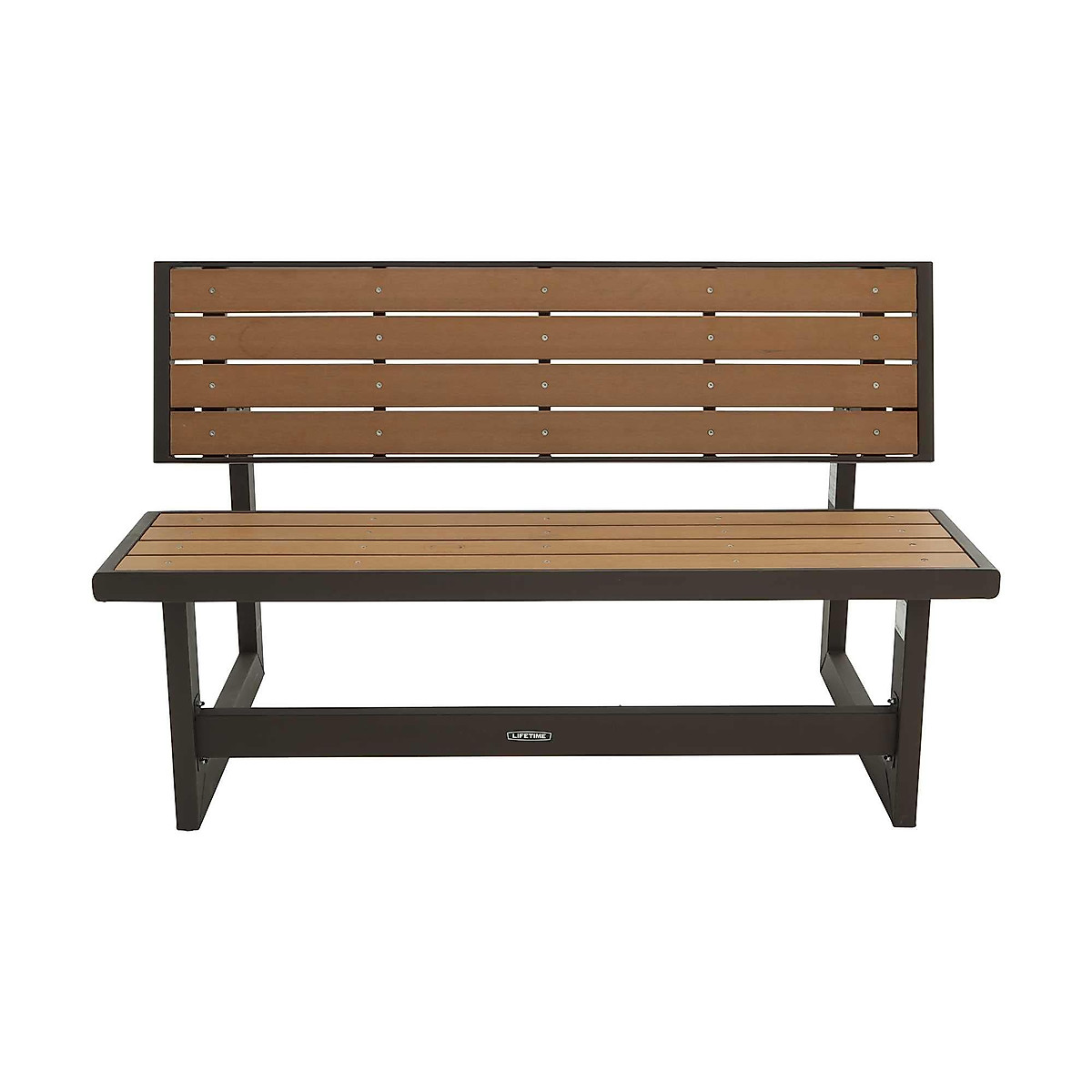 Lifetime 60054 Convertible Bench / Table, Faux Wood Construction and Lifetime 60139 Outdoor Convertible Bench, 55 Inch, Mocha Brown