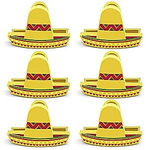 Sombrero Chip Clips, 6 Set Bag Clips, Tight Food Saver, Snack Bag Sealer, Air Tight Seal Grip for Food Storage, Chip Clip Bag Clip Food Clips, Fun Mini Sombrero Hats, Multipurpose Bread & Snack Bags