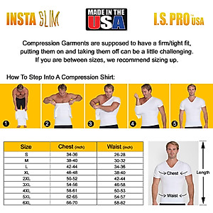 Insta Slim Mens Compression Sleeveless V Neck Muscle Shirt- Slimming Body Shaper Undershirt (Medium, Nude)