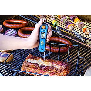 Ignite Instant Read Thermometer - Push Button FLIP-Out Design- Digital Thermometer for Kitchen, Outdoor Cooking, BBQ, and Grill!
