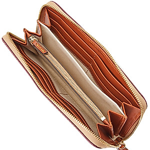 Dooney & Bourke Handbag, Monogram Large Zip Around Wristlet - Wine