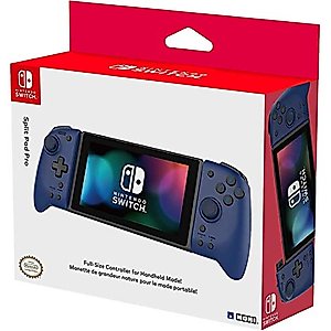 Hori Nintendo Switch Split Pad Pro (Blue) Ergonomic Controller for Handheld Mode - Officially Licensed By Nintendo