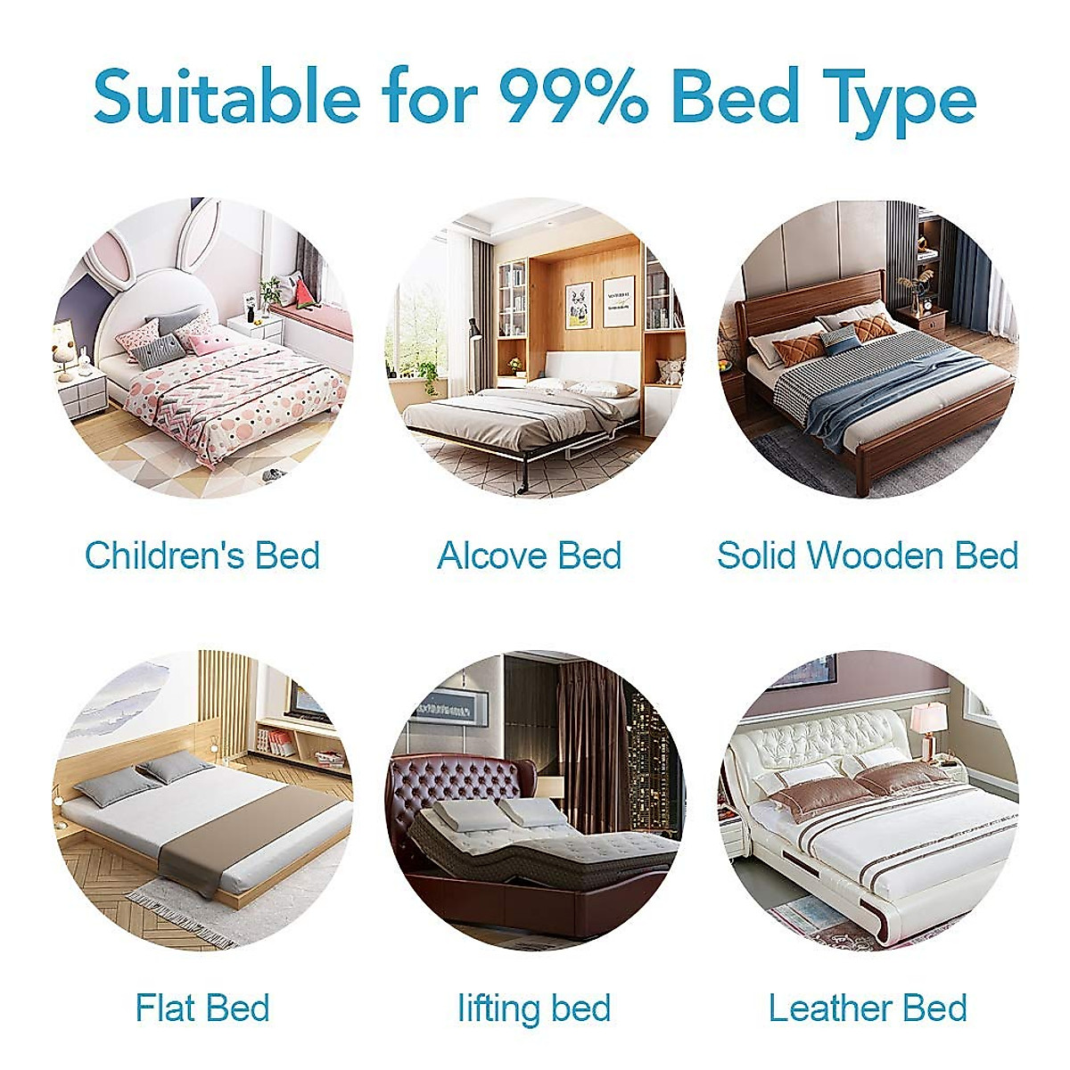 SURPCOS Bed Rails for Toddlers -New Upgraded Extra Long Bed Guardrail for Kids Great Fit for Twin, Double, Full-Size Queen & King Mattress, One Side 70.86" x 26" Grey