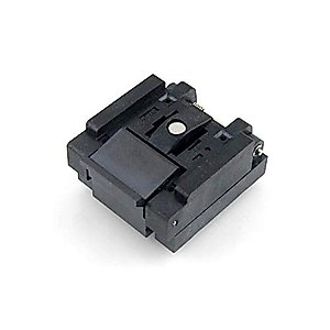 QFN64 Clamshell Programming Adapter Socket/Burning Socket/IC Test Socket QFN-64BT-0.5-01, 64-Pin, 0.5mm Pitch, IC Test Burn-in Socket, Applied to QFN64, MLP64, MLF64 Packages.