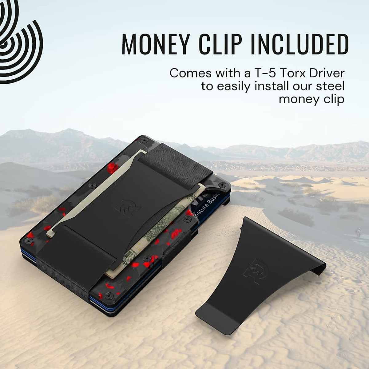 Ridge Wallets for Men - Slim Minimalist Wallet For Men, Front Pocket Wallets for Men, RFID Wallet For Men - Card Holder Wallet (Forged Ember)