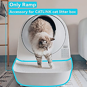 CATLINK Ramp, Compatible with All Catlink Self Cleaning Cat Litter Box, Easy Entry for Elder Cats, Kitten and Cats with Limited Mobility, Traps Mess from Box and Paws (White)