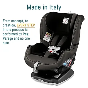 Peg Perego Primo Viaggio Convertible - Reversible Car Seat - Rear Facing for Children 5 to 45 lbs and Forward Facing for Children 22 to 65 lbs - Made in Italy - Atmosphere (Grey)
