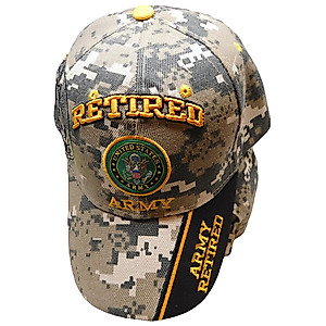 Ant Enterprises U.S. Army Hat Military Army Retired Official Licensed Baseball Cap- ACU Camo