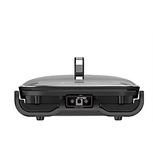 ADDIS Smokeless Indoor Electric Grill with Tempered Glass Lid and Drip Pan 1500W M-Shaped Heating Element and Non-Stick Coating, Stainless Steel