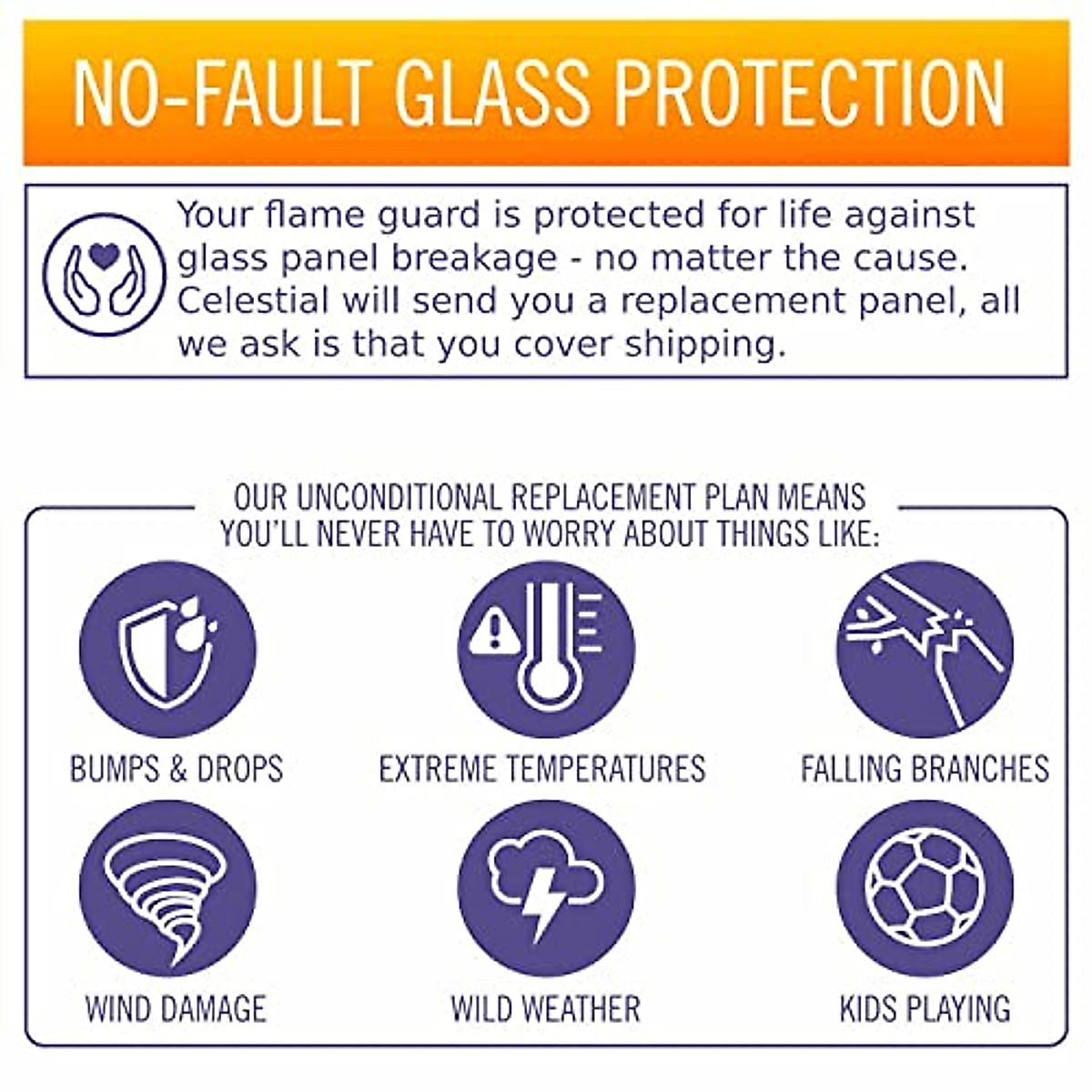 Celestial 23" x 6" Round Wind Guard, fits Celestial 19” Round Fire Pit Burner Pans for Gas Fire Pits