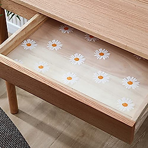 UPKOCH Shelf Liner Daisy Flower Kitchen Drawer Liner Self- Adhesive Waterproof Clear Refrigerator Mat Cabinet Liner Pantry Shelf Liner for Kitchen Cabinets Pantry Shelves
