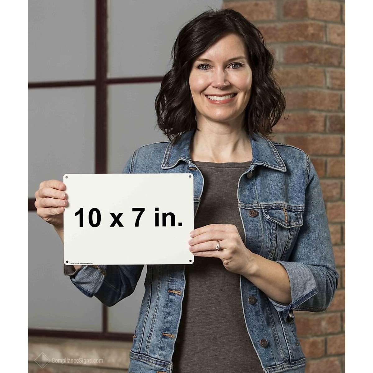 ComplianceSigns.com Please Use Main Entrance [Right Arrow] Safety Sign, 10x7 inch Plastic for Enter/Exit